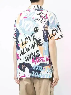 PORTS V Graffiti-print Short-sleeved Shirt