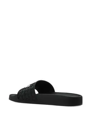 Amiri Ma Quad Logo-embossed Pool Slides - Black