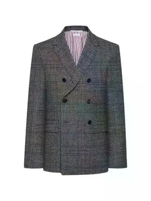 Thom Browne Prince Of Wales Hunting Tweed Sportcoat - Grey