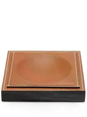 Ralph Lauren Brennan Leather-teak Catchall