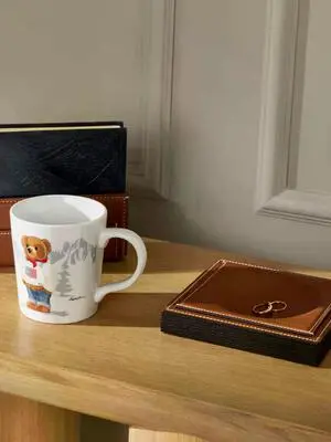 Ralph Lauren Brennan Leather-teak Catchall
