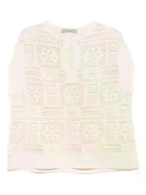 D.exterior Open-knit Tank Top