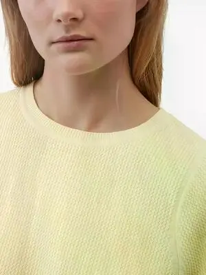 Marc O'polo Textured Crew-neck Sweater - Yellow