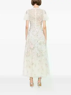 NEEDLE & THREAD Floral Embroidered Tulle Dress
