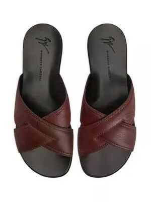 GIUSEPPE ZANOTTI Flavio Crossover Strap Sandals - Brown