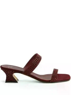 GIUSEPPE ZANOTTI Aude Strass 45mm Rhinestone Sandals - Red