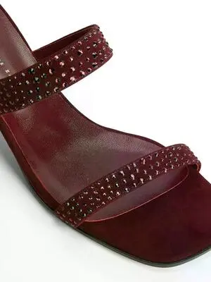 GIUSEPPE ZANOTTI Aude Strass 45mm Rhinestone Sandals - Red