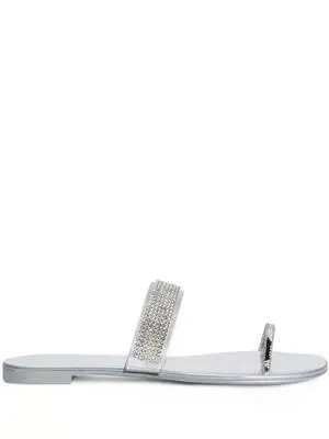 GIUSEPPE ZANOTTI Erwan Gemstone Sandals - Silver