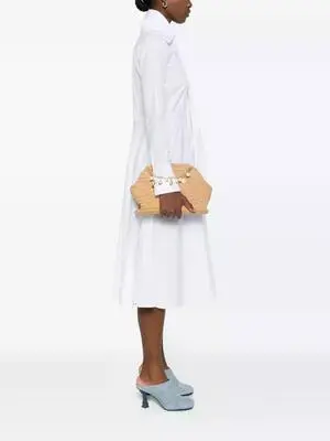 SELF-PORTRAIT Charm-detail Raffia Clutch