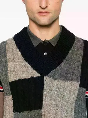 Thom Browne Patchwork Cable-knit Vest