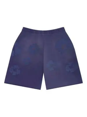 DENIM TEARS Mono Cotton Wreath Shorts - Blue