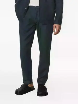 Marc O'polo Pleated Tapered Trousers - Blue
