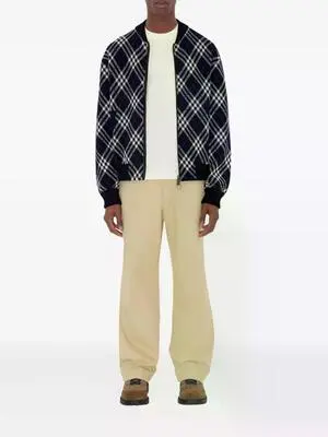 Burberry Checked Zip-up Sweatshirt