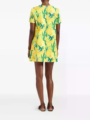 La DoubleJ Swing Lemon-print Mini Dress - Yellow