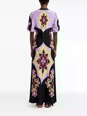 La DoubleJ Floral-print Dress - Purple