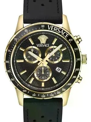 Versace Sport Chrono 44mm Automatic Movement Chronograph Watch With Rubber Strap