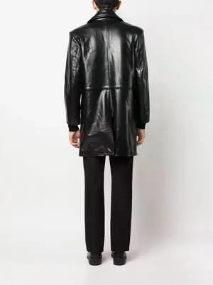 MANOKHI Single-breasted Leather Coat