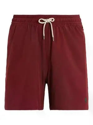 Polo Ralph Lauren Traveller Elasticated-drawstring Swim Shorts - Red