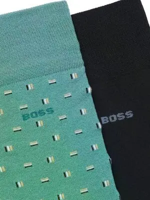 BOSS Logo-intarsia Socks