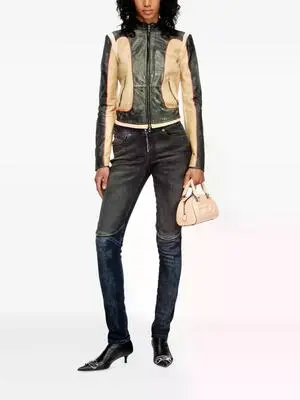 DIESEL® L-oonie Panelled Leather Jacket