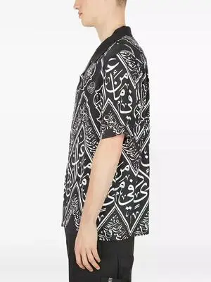 GMBH Script-print Short-sleeve Shirt - Black