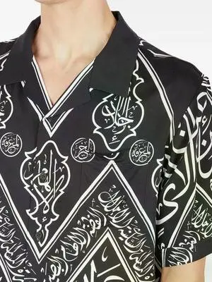 GMBH Script-print Short-sleeve Shirt - Black