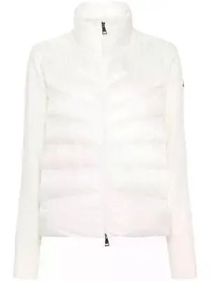 Moncler Padded Wool Cardigan - Neutrals