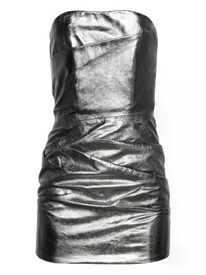 Attico Mirror Mini Dress - Silver