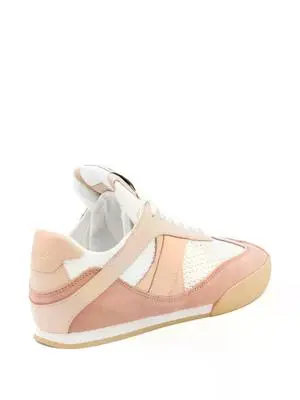 Chloé Mesh-panel Suede Sneakers - Pink
