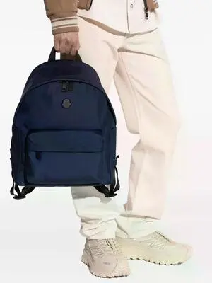 Moncler Pierrick Logo-patch Backpack - Blue