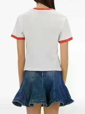 MSGM Logo-print T-shirt With Contrast Trim