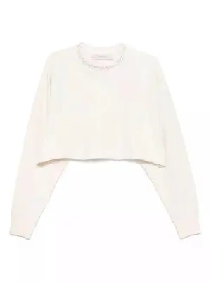GOLDEN GOOSE Cropped Crew Neck Sweater