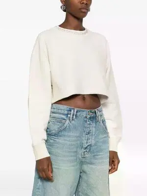GOLDEN GOOSE Cropped Crew Neck Sweater