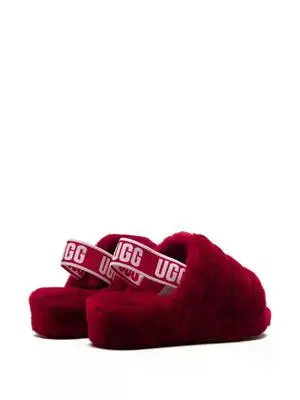 UGG Fluff Yeah Slingback Slippers - Red