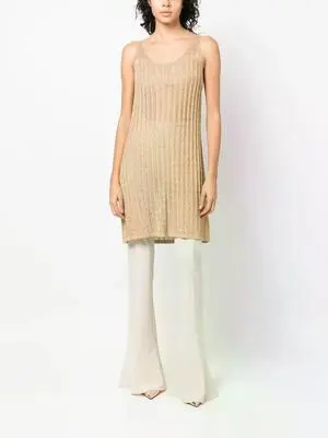 Prada Knitted Sleeveless Midi Dress