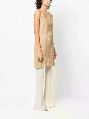 Prada Knitted Sleeveless Midi Dress