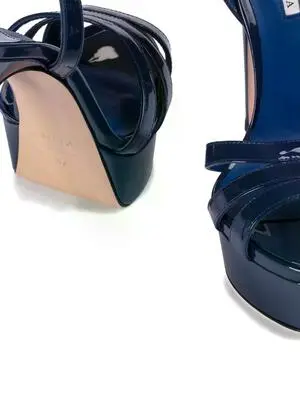 LE SILLA 140mm Lola Strappy Sandals - Blue