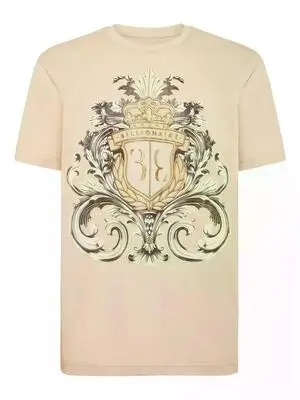 BILLIONAIRE Crest-print T-shirt Neutrals