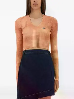 VIVIENNE WESTWOOD Orb-embroidered Crop Top