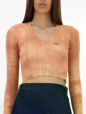 VIVIENNE WESTWOOD Orb-embroidered Crop Top