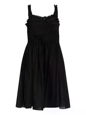 Tory Burch Smocked Strap Dress - Black