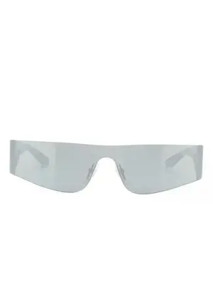 Balenciaga Rimless Shield Sunglasses - Silver