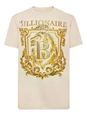 BILLIONAIRE Lion B Frame-print T-shirt - Neutrals