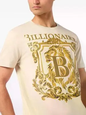 BILLIONAIRE Lion B Frame-print T-shirt - Neutrals