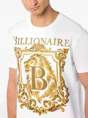 BILLIONAIRE Lion B Frame-print T-shirt - White