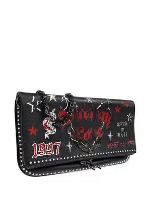 Zadig&Voltaire Rock Punk Leather Clutch Bag - Black