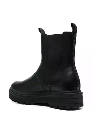 Versace Leather Chelsea Boots