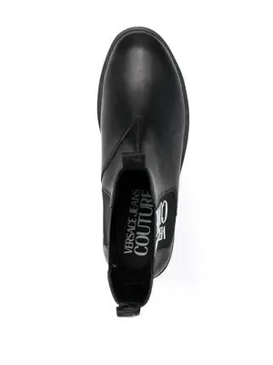 Versace Leather Chelsea Boots