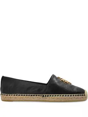 Tory Burch Eleanor Logo-embellished Leather Espadrilles