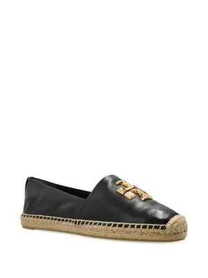Tory Burch Eleanor Logo-embellished Leather Espadrilles